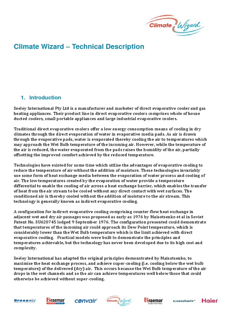 Climate Wizard Technical Explanation | Download Free PDF | Air ...