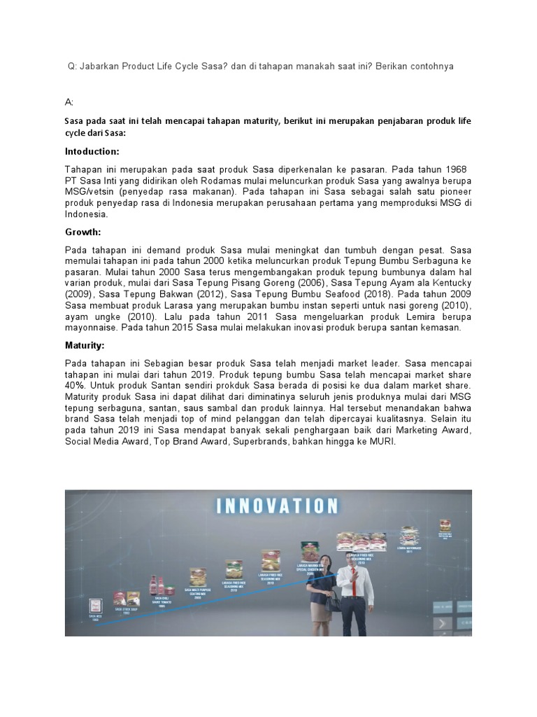 Contoh Product Life Cycle | PDF