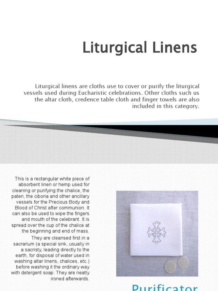 Liturgical Linens | PDF | Christian Soteriology | Christian Behaviour ...