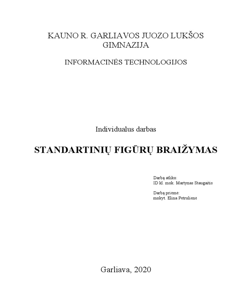 Martynas Staugaits ID Klasės Darbas | PDF
