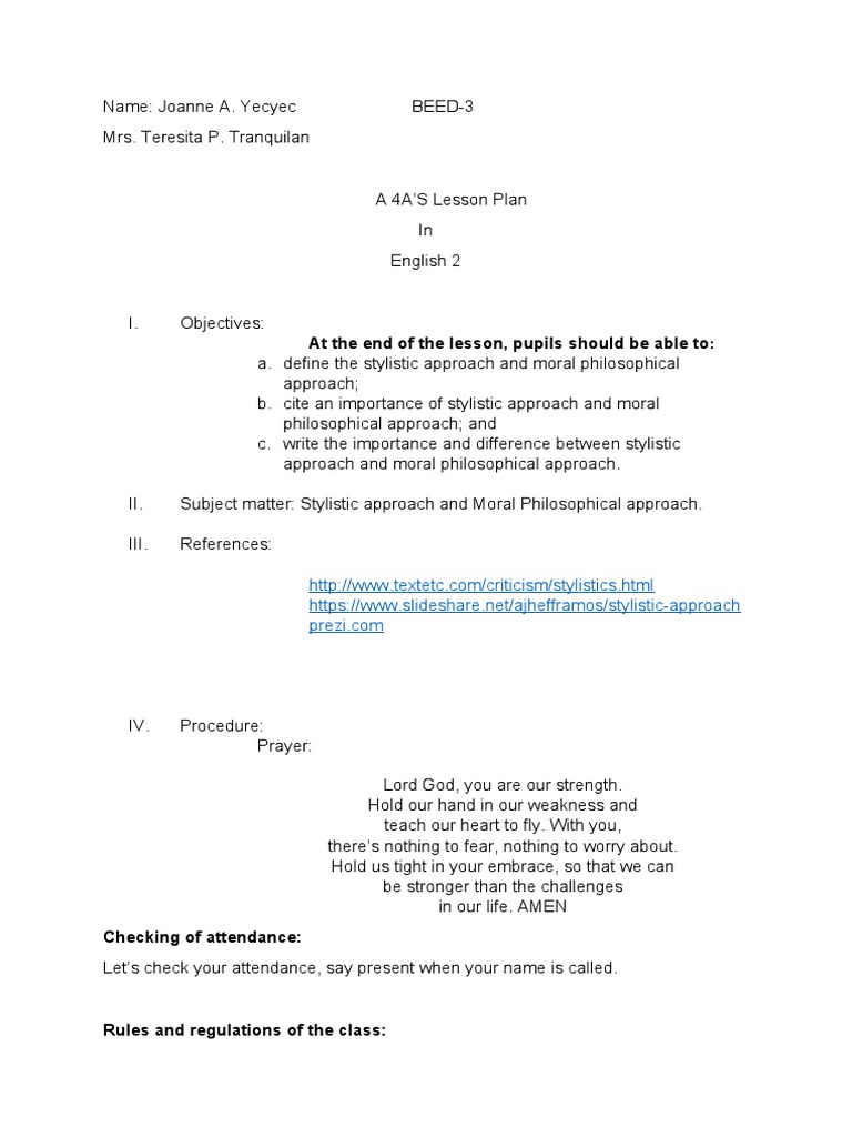 At The End of The Lesson, Pupils Should Be Able To | PDF | Linguistics ...