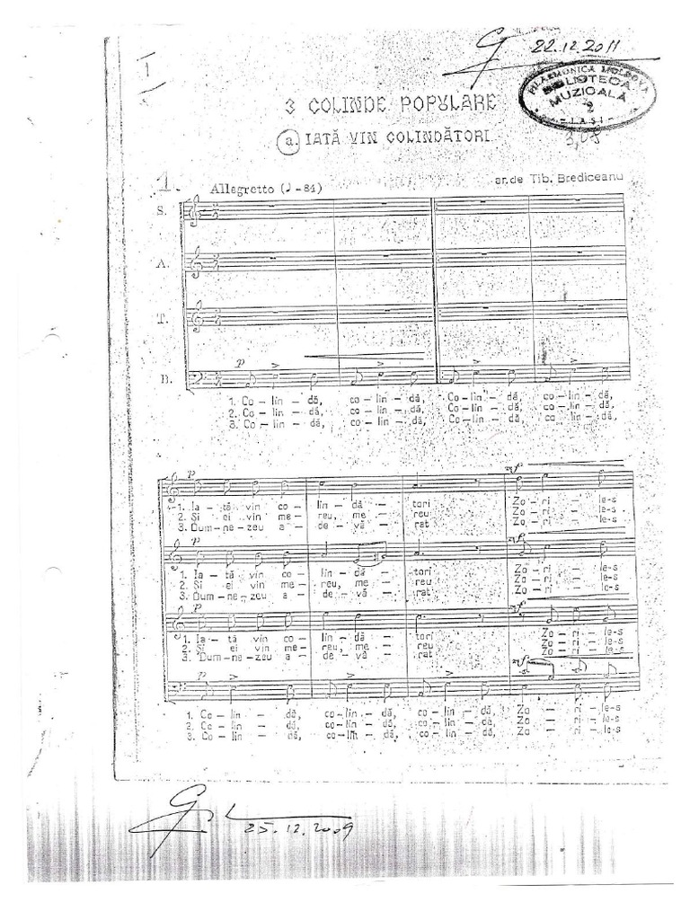 Partituri Colinde | PDF