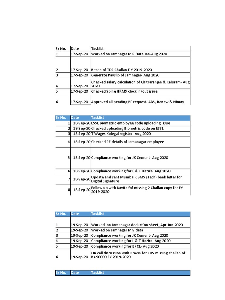 Daily Work Report | PDF | Payroll | Employment Compensation