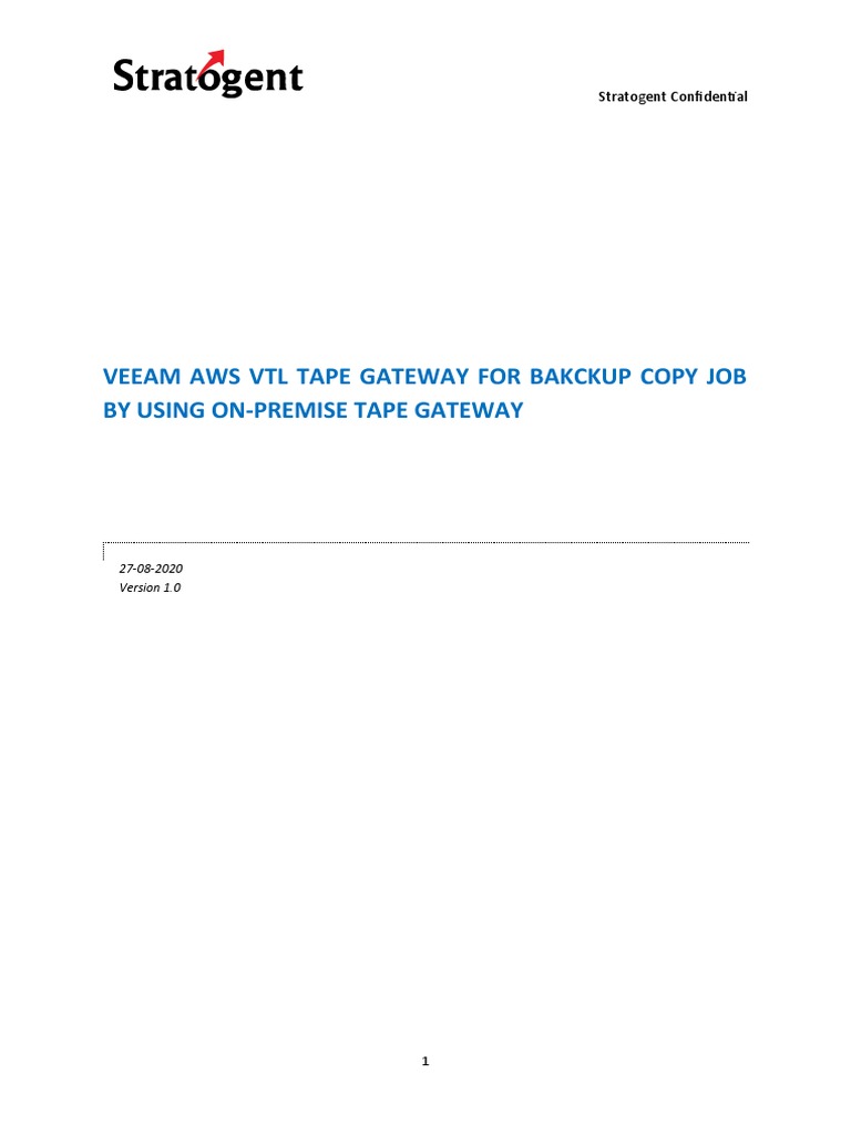 AWS VTL Tape Gateway Setup Guide | PDF | Backup | Gateway ...