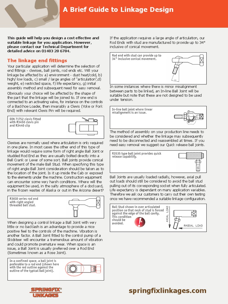 Cost Effective Linkage Design Guide | PDF | Mechanical Engineering ...