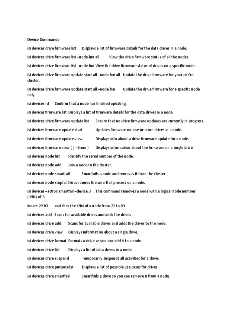 Isilon Commands | PDF | Backup | File Transfer Protocol