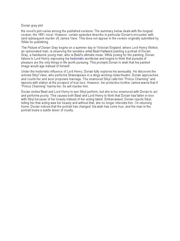 The Picture of Dorian Gray Begins On A Summer Day in Victorian England ...