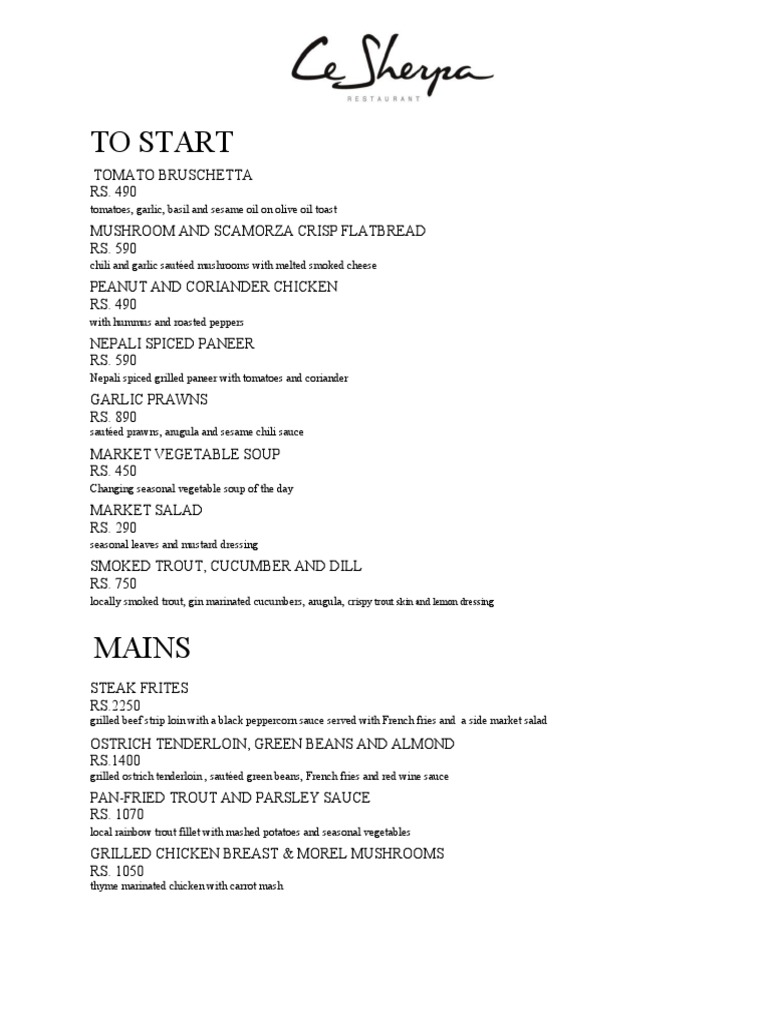 Dashain Special Menu | PDF