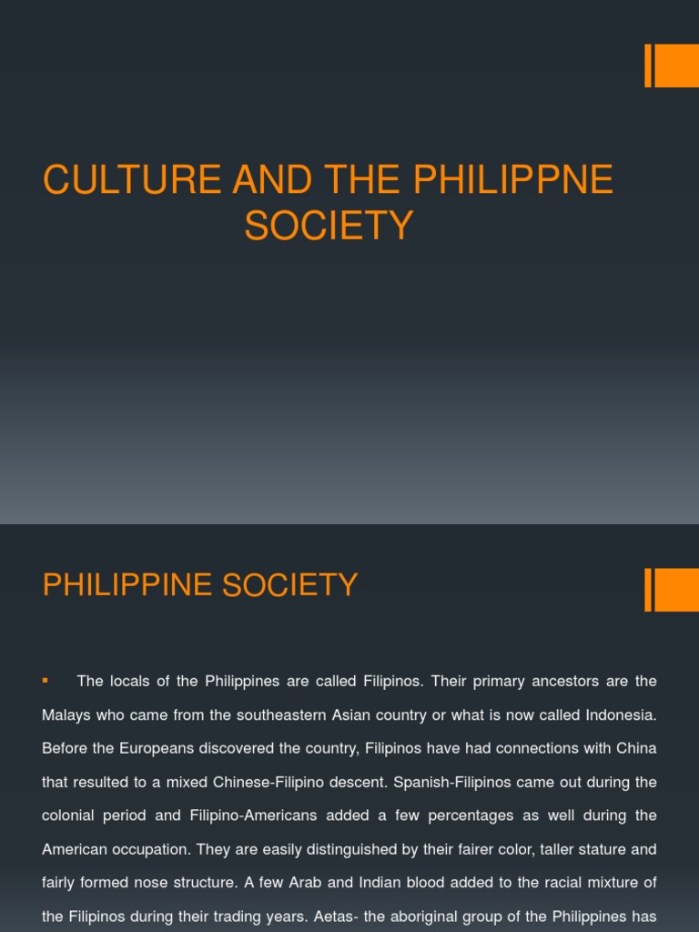 Cultural Influences on Philippine Society: An Analysis of the Blending ...