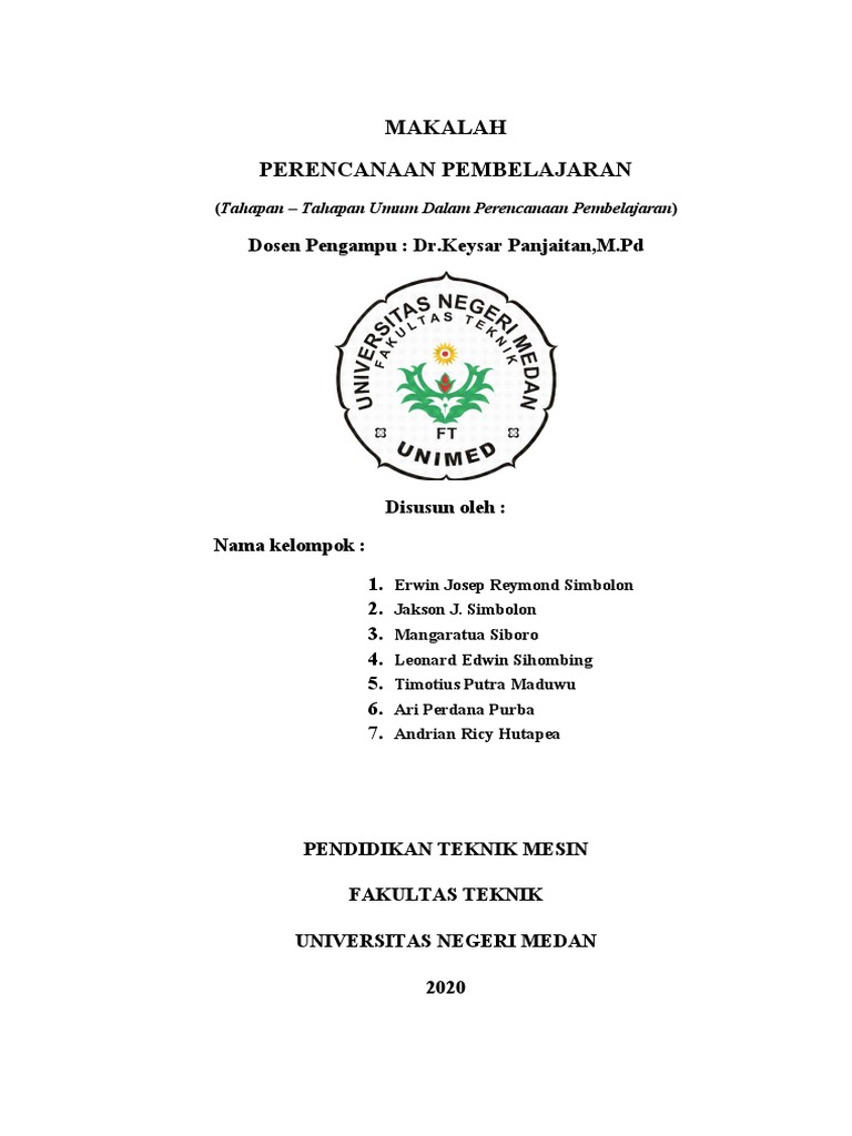 Makalah Perencanaan Pembelajaran | PDF
