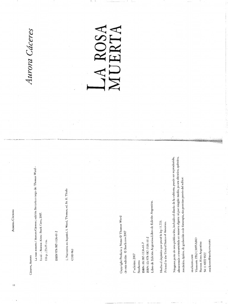 Aurora Cáceres, La Rosa Muerta | PDF
