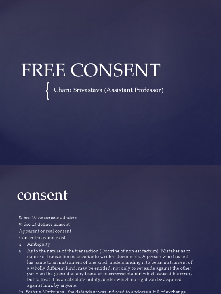 5 Free Consent | PDF | Misrepresentation | Common Law