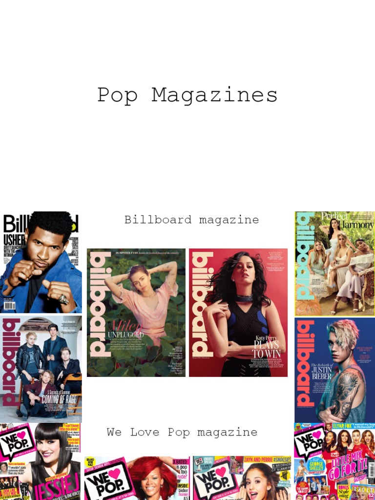 Pop Magazines Analysis | PDF | Pop Music | Gender