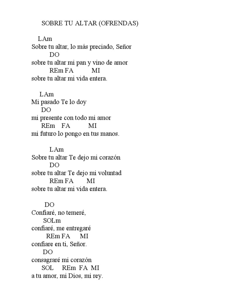 Sobre Tu Altar | PDF