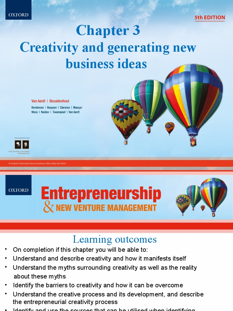 Creativity and Generating New Business Ideas | PDF | Creativity ...