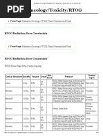 QUANTEC RT Constraints | PDF | Radiation Therapy | Diseases And Disorders