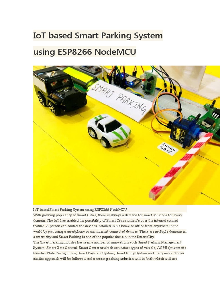 IoT Based Smart Parking System Using ESP8266 NodeM | PDF | Internet Of ...