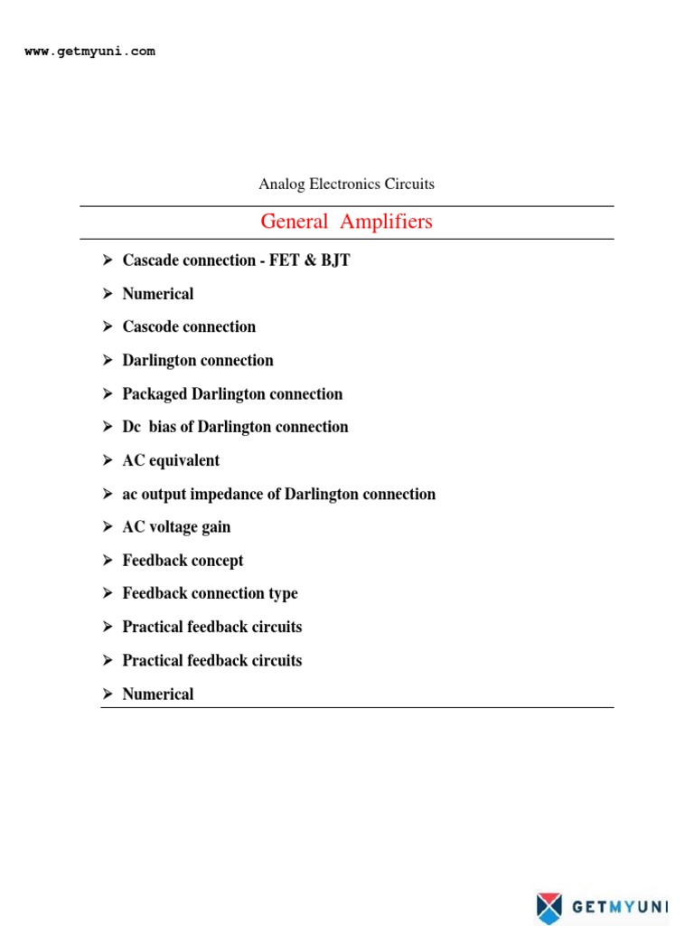 Electrical-Engineering Engineering Analog-Electronics General ...