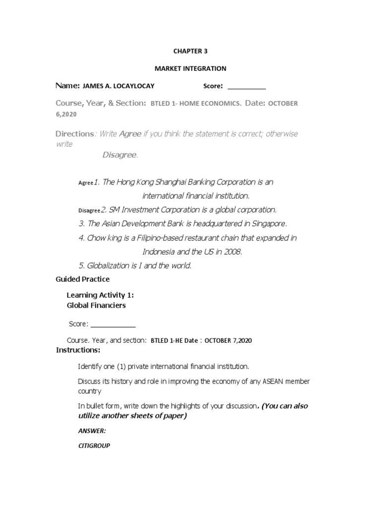 Gec-Tcw Assignment Chapter 3-4 | PDF | Citigroup | Investment Banking