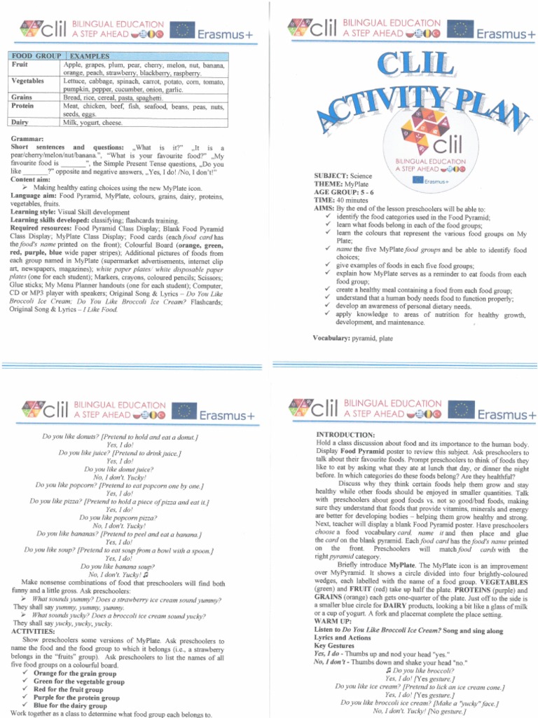 CLIL - Lesson Plan | PDF