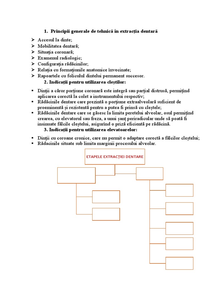 Principii Generale de Tehnică În Extracţia Dentară | PDF