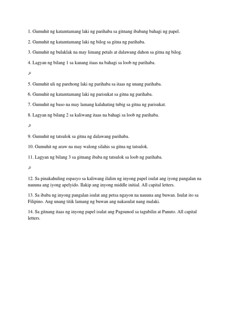 Pagsunod Sa Panuto PDF | PDF