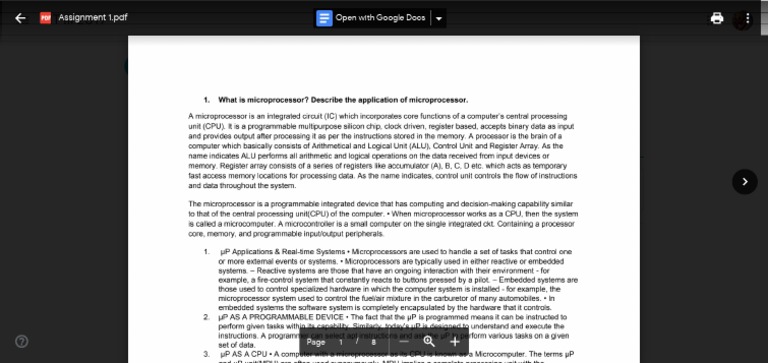 Theory of Chapter 1 (Introduction To Microprocessor) and Chapter 2 ...
