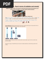 Iron Rusting Chemical Equation Explained | PDF | Rust | Redox