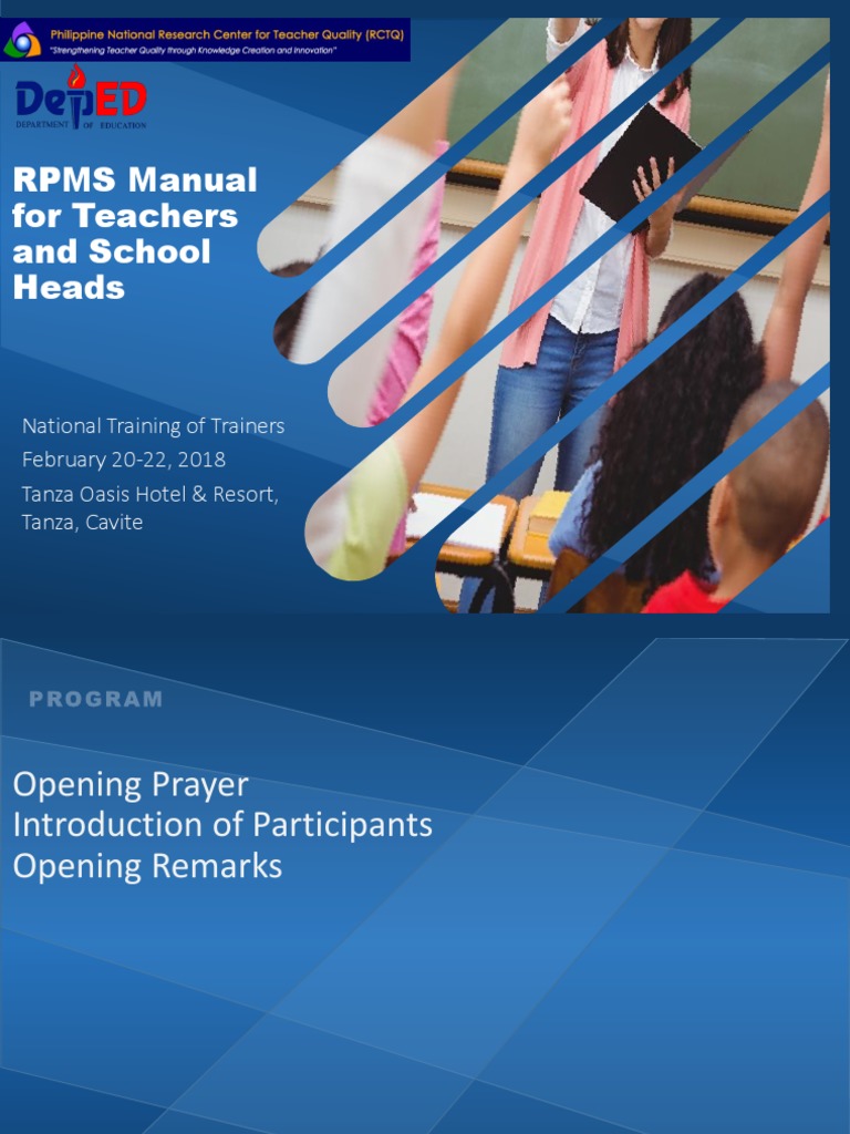RPMS Manual For Teachers and School Heads | PDF | Recruitment | Teachers