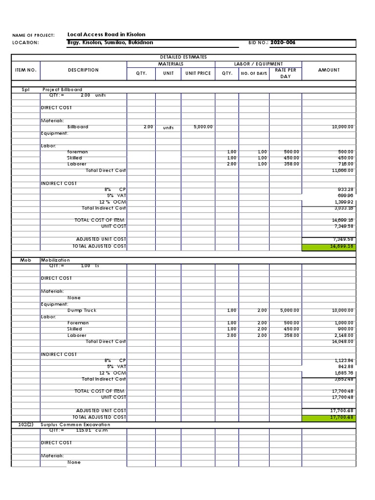 Local Access Road in Kisolon | PDF | Construction Aggregate | Road Surface