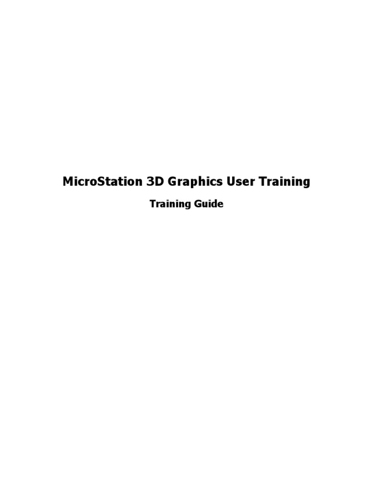MicroStation 3D Training | PDF | Cartesian Coordinate System | Radius