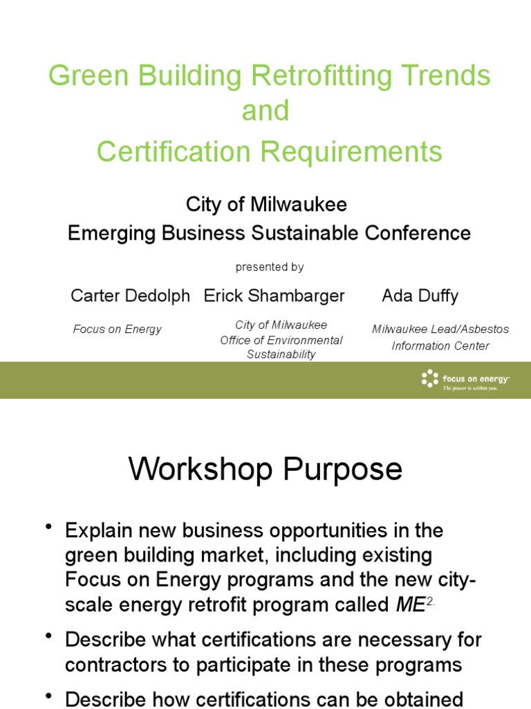 Green Building Retrofitting Trends and Certification Requirements | PDF ...