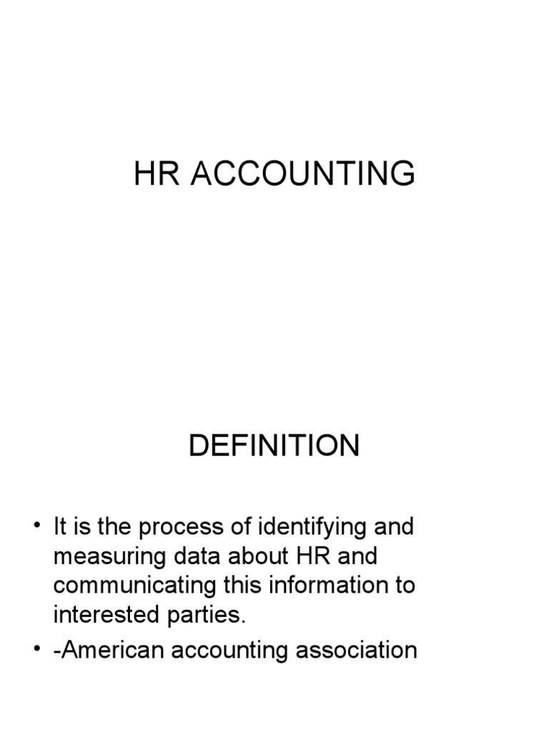 HR Accounting | PDF | Human Resource Management | Valuation (Finance)