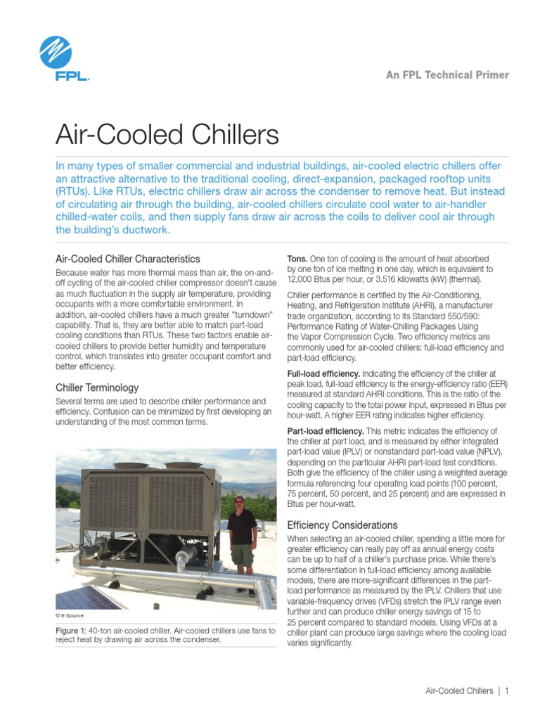 Air Cooled Chillers Primer PDF | PDF | Air Conditioning | Engineering ...