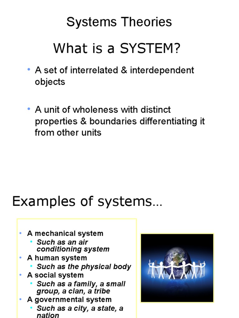 Systems Theories What Is A SYSTEM? | PDF | Systems Theory | System