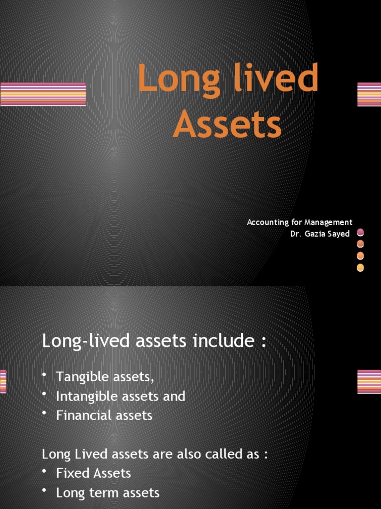Long Lived Assets: Accounting For Management Dr. Gazia Sayed | PDF ...
