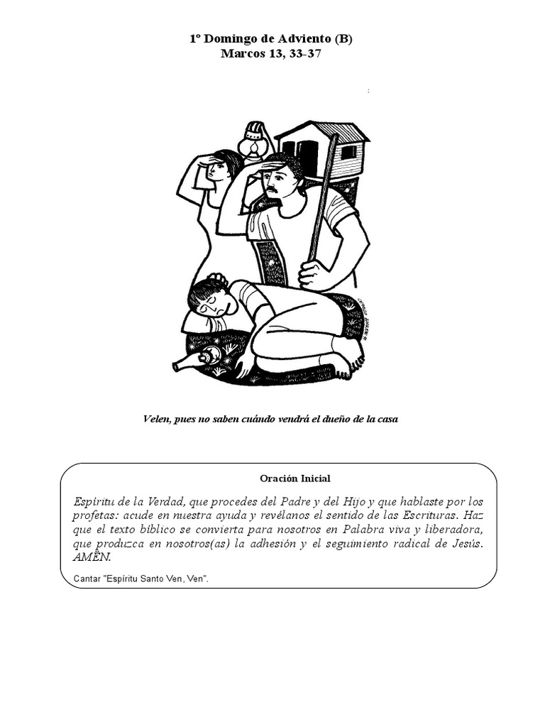 1er Domingoadviento Marcos 13 33 37 | PDF | Adviento | Biblia