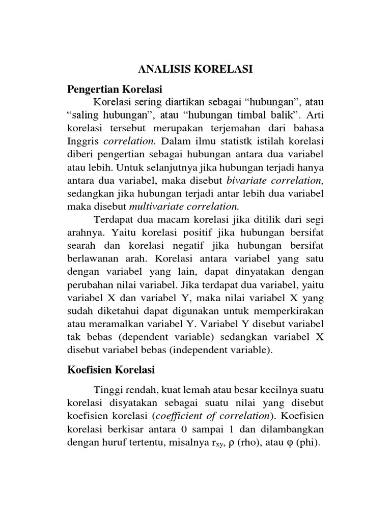 Pertemuan 9 Korelasi | PDF