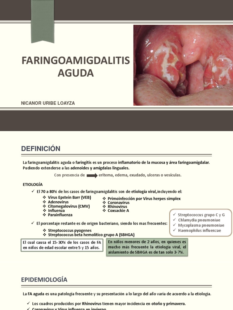 Faringoamigdalitis Aguda | PDF | Enfermedades y trastornos ...