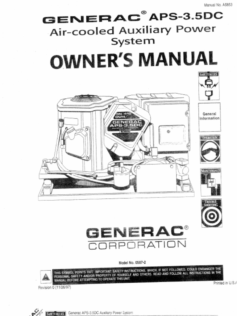 Generac Guardian 14KW Owners Manual | PDF