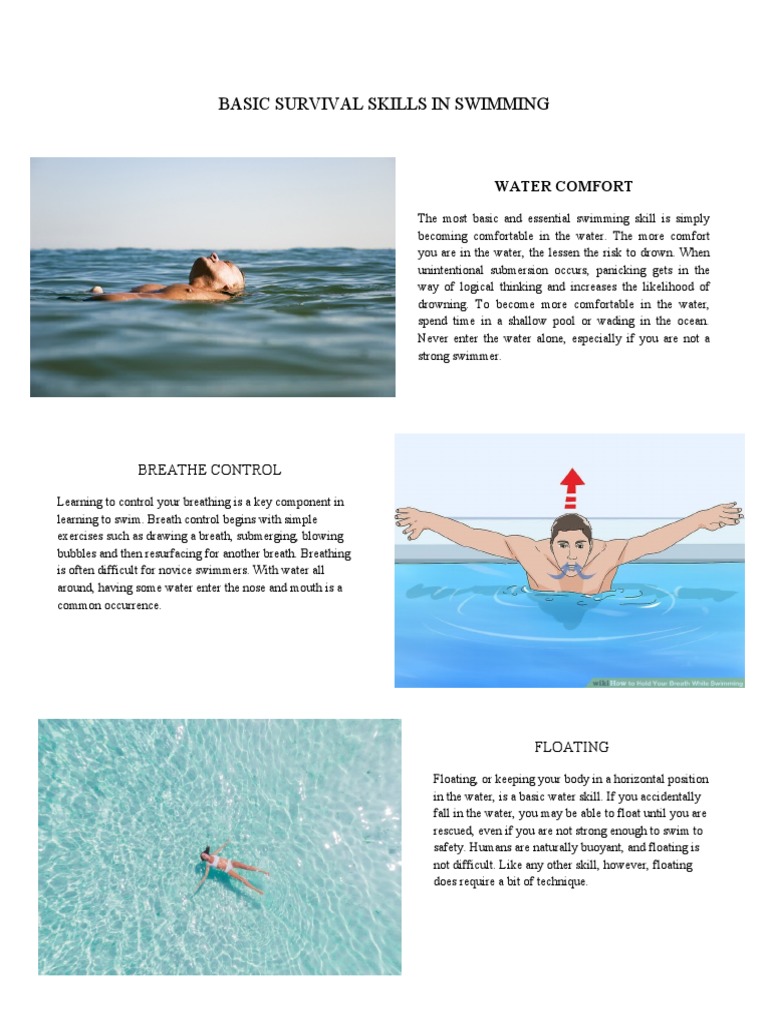 Basic Survival Skills in Swimming | PDF | Swimming | Hobbies