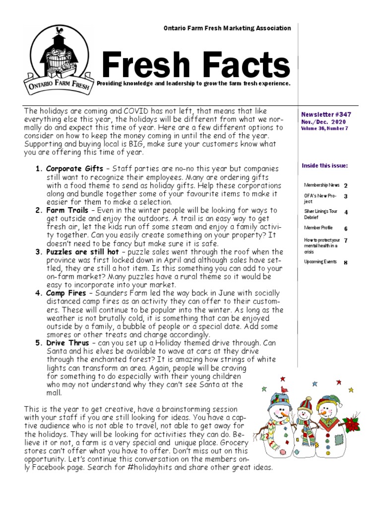 Fresh Facts Nov/Dec 2020 | PDF | Communication
