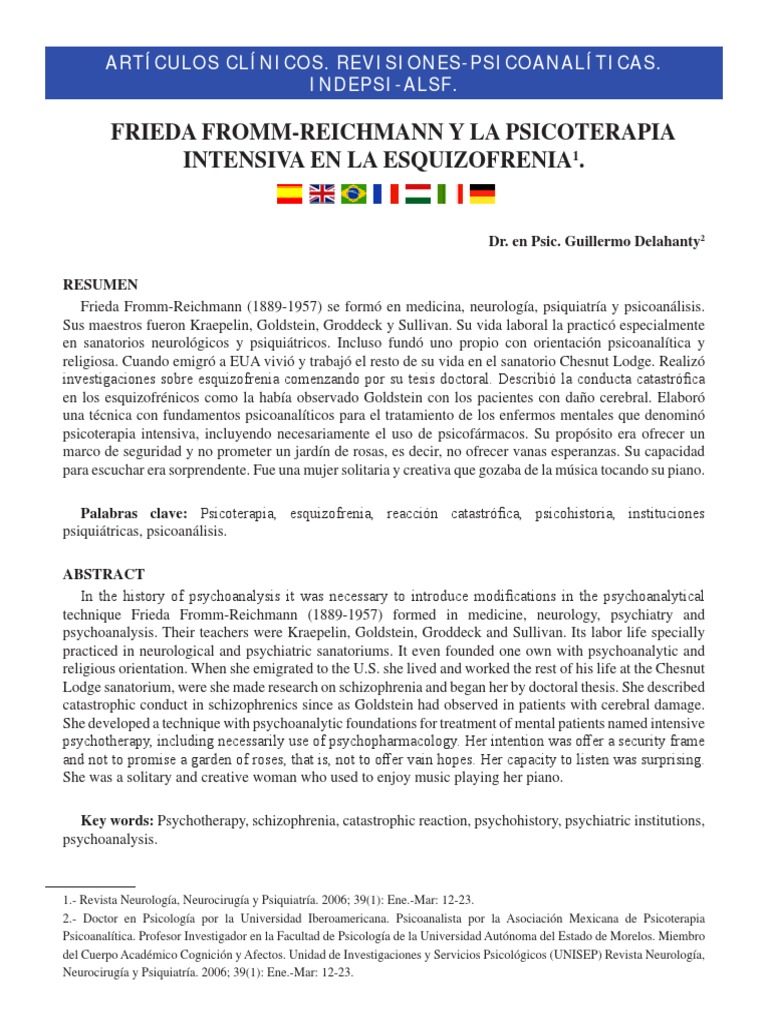 Frieda Fromm-Reichmann y La Psicoterapia PDF | PDF | Psychoanalysis ...