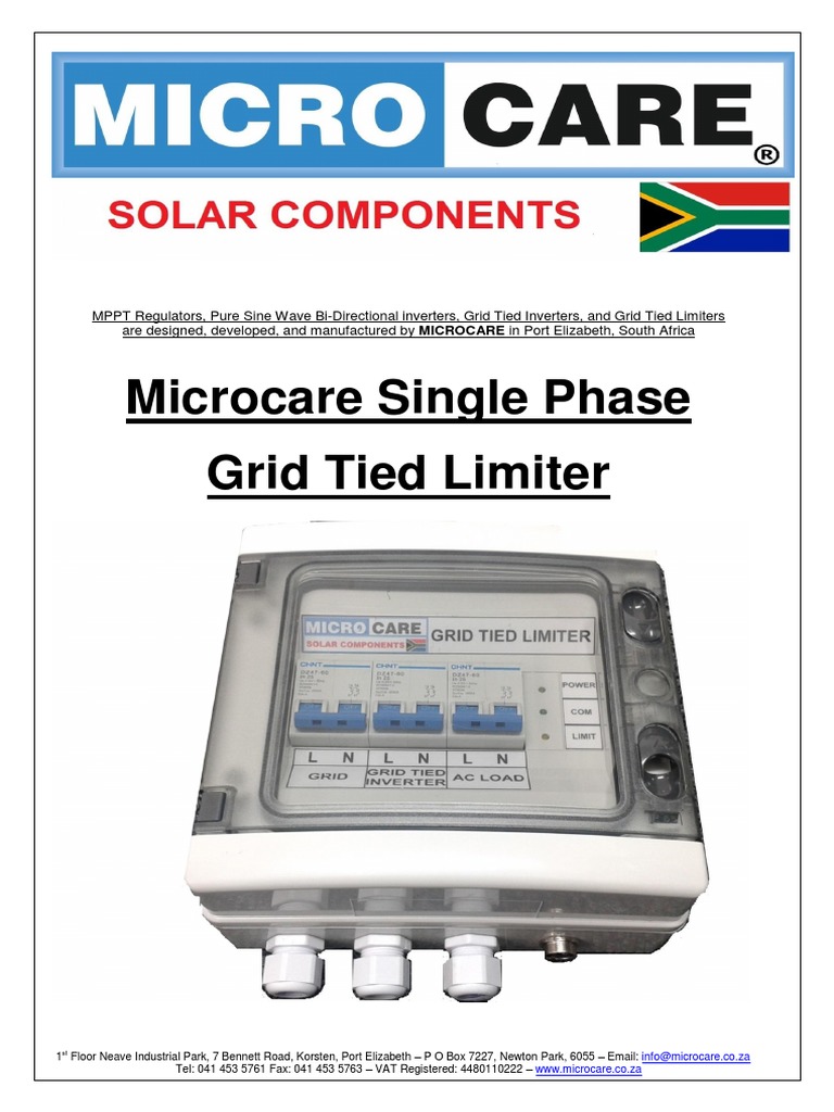 Microcare Grid Tied Limiter Prevents Power Export | PDF | Power ...