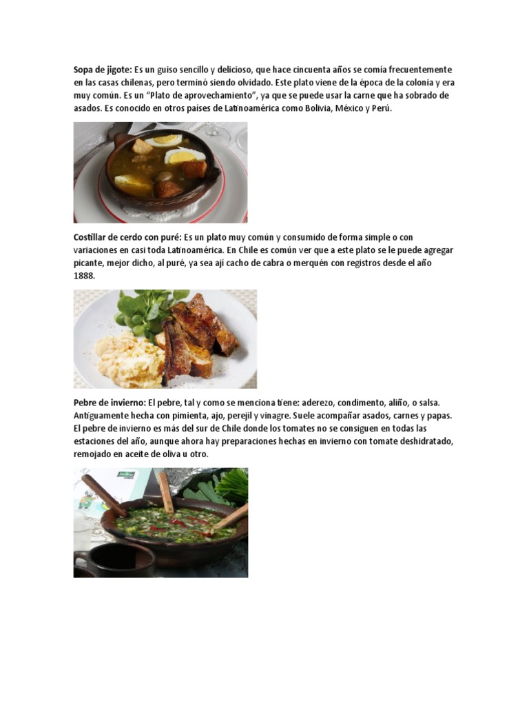 Gastronomía Chilena y Latinoamericana | PDF | Mariscos | Postres