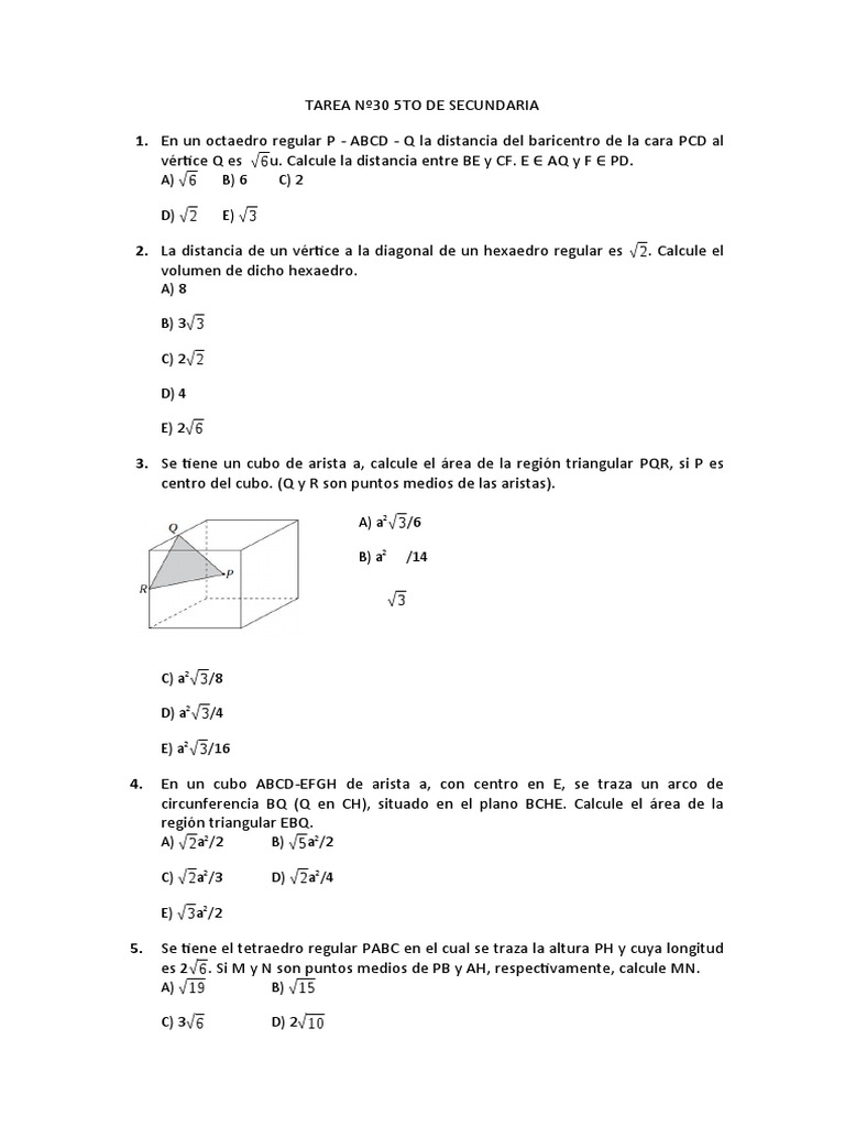 Tarea Nº30 To de Secundaria | PDF