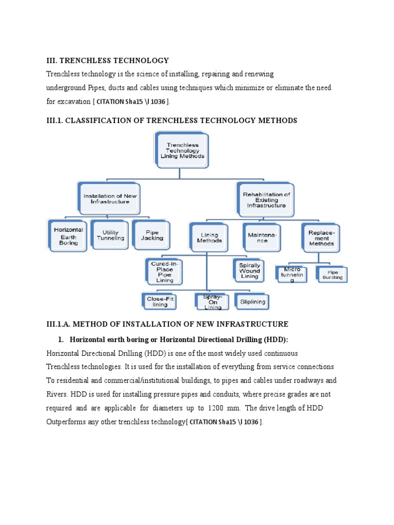 Trenchless Technology Methods and Benefits | PDF | Economic Sectors ...