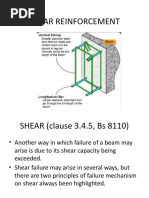 Shear Reinforcement Design per BS 8110 | PDF | Beam (Structure) | Bending
