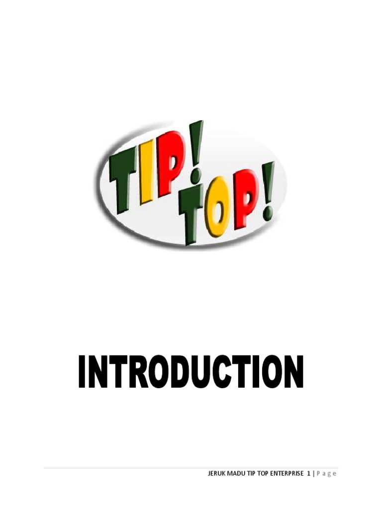 Business Plan Jeruk Madu Tiptop PDF | PDF | Employment | Sales