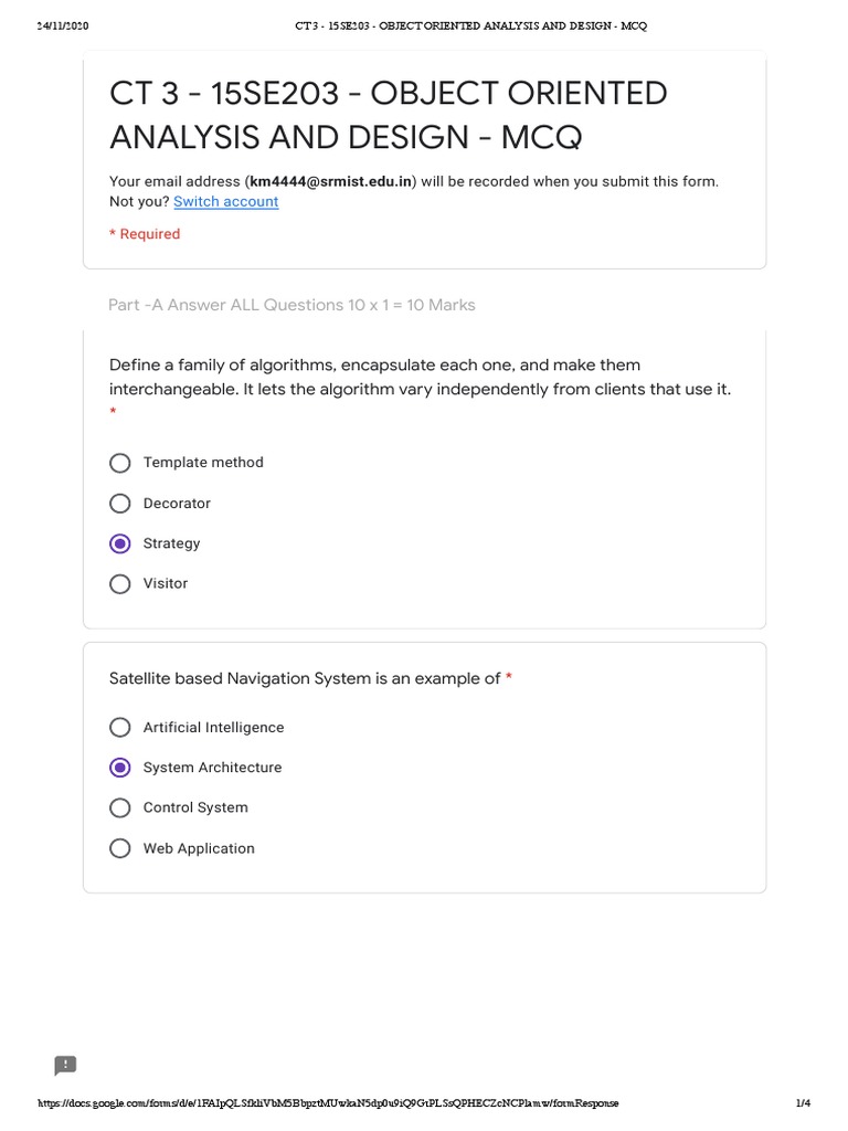 CT 3 - 15se203 - Object Oriented Analysis and Design | PDF | Object ...